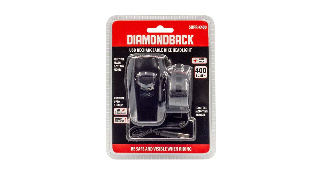 Diamondback LSUPR-X400 USB Front Light | Bike Accessories | Bicycle ...